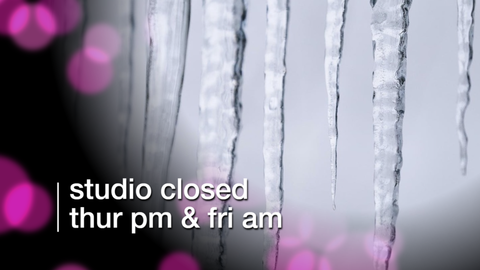 Studio Closed Thursday Evening and Friday Morning - PulsePDX